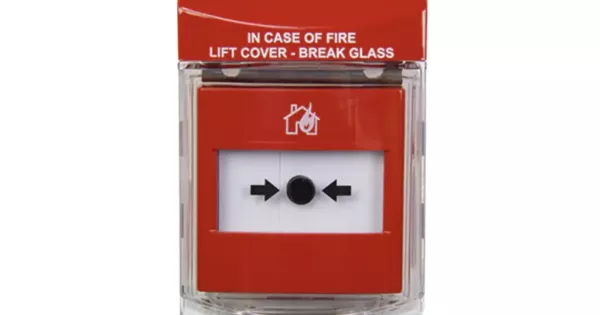 Perspex Break Glass Cover With Red Header